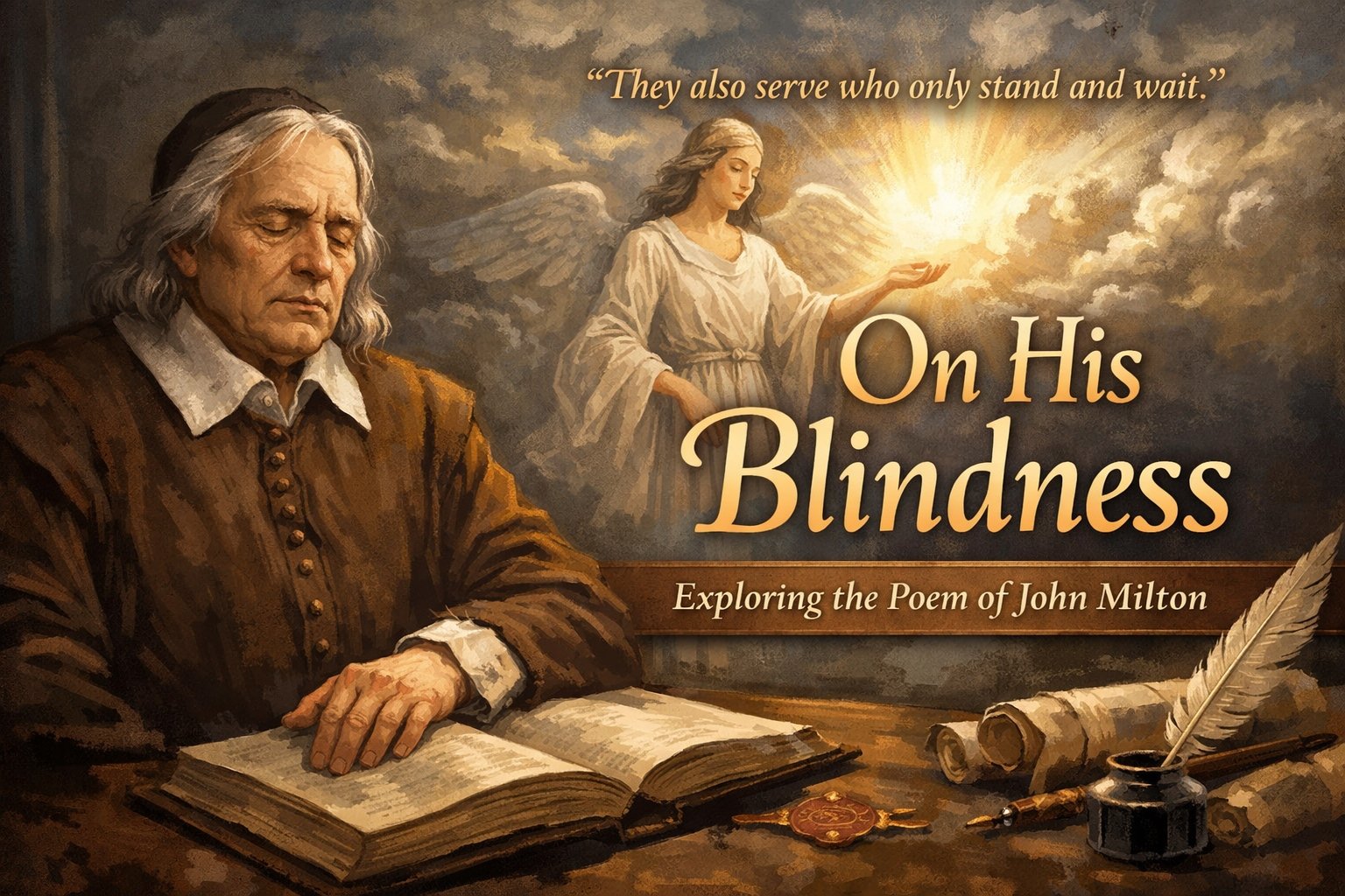 On his blindness poem summary, explanation, theme features - Prosaists